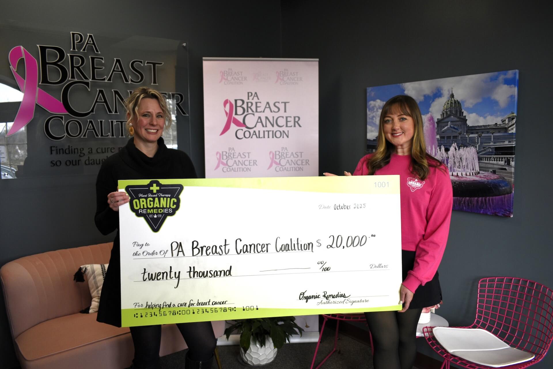 Organic Remedies donates $20,000 to support PA breast cancer survivors ...